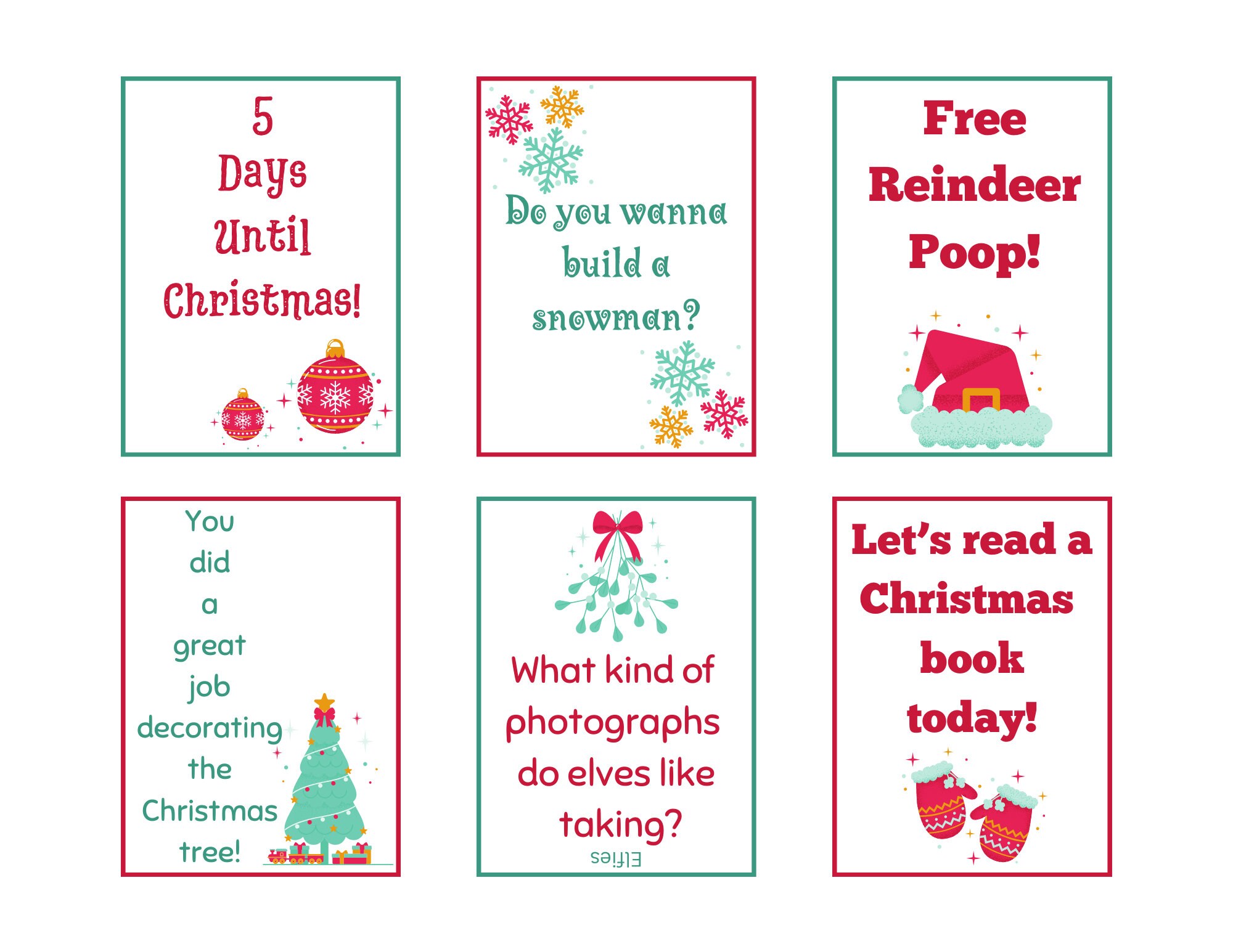 Elf Notes Elf Notes Printable Christmas Fun Elf Notes Elf Digital ...