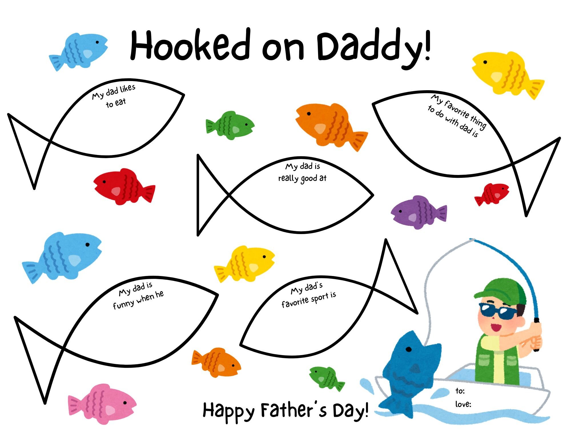 Father's Day Interview! Easy Father's Day Craft! Hooked on Daddy ...