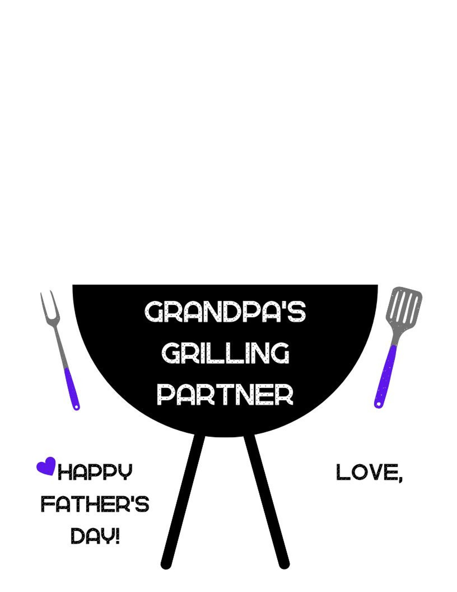 Happy Father's Day Handprint Craft! Dad's Grilling Partner Handprint ...