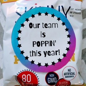 Our Team is POPPIN' This Year! Team Snack Tag! Sports Team Snack Tag ...