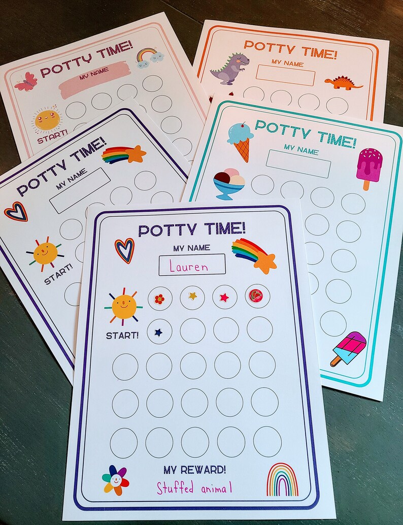 Ice Cream Potty Training Sticker Chart - Etsy