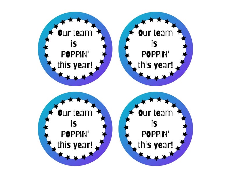 Our Team is POPPIN' This Year! Team Snack Tag! Sports Team Snack Tag ...