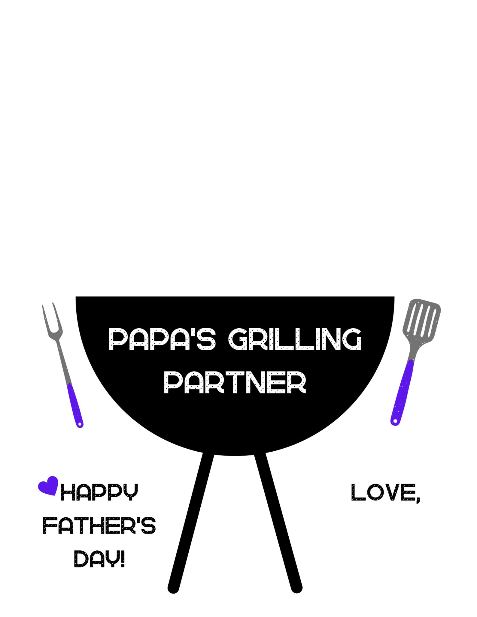 Happy Father's Day Handprint Craft! Dad's Grilling Partner Handprint ...