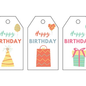 Happy Birthday Gift Tags! Printable Happy Birthday Gift Tags! Candle ...