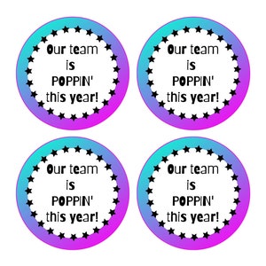 Our Team is POPPIN' This Year! Team Snack Tag! Sports Team Snack Tag ...