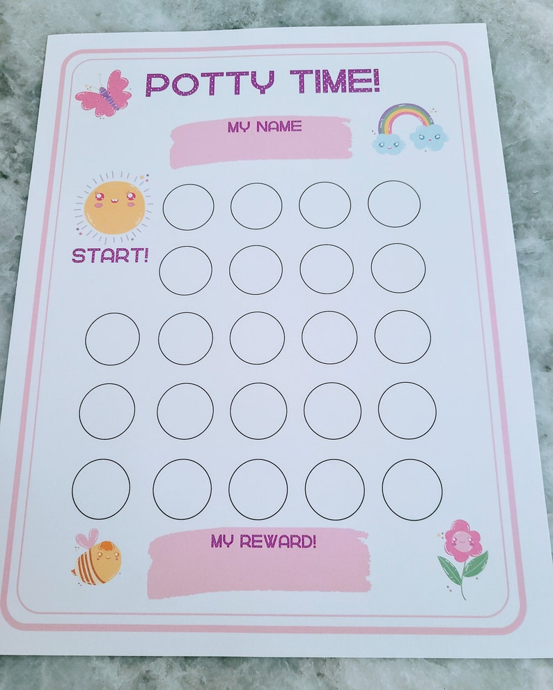 Butterfly Potty Training Sticker Chart - Etsy
