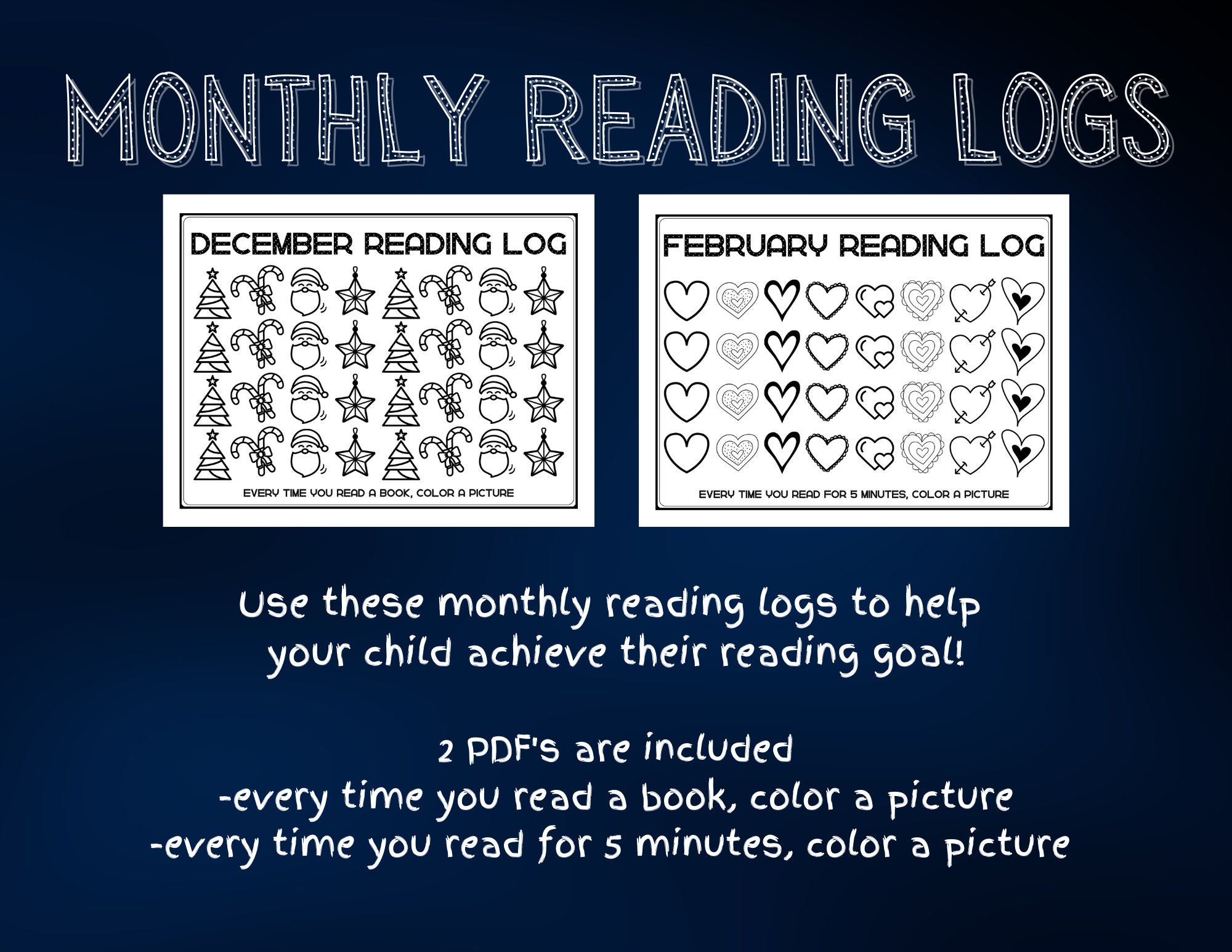 Monthly Reading Logs! A Year of Monthly Reading Logs! Homework Helpers ...
