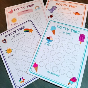 Ice Cream Potty Training Sticker Chart - Etsy