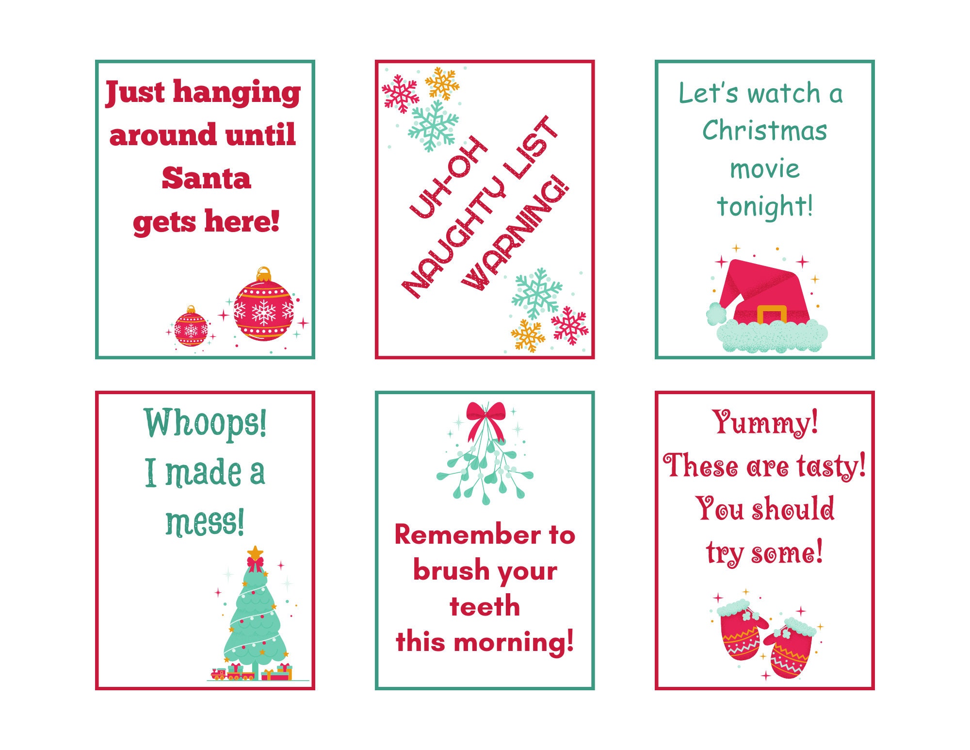 Elf Notes Elf Notes Printable Christmas Fun Elf Notes Elf Digital ...