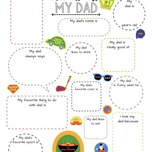 All About Dad Interview! All About Dad Questionnaire! Father's Day Gift ...