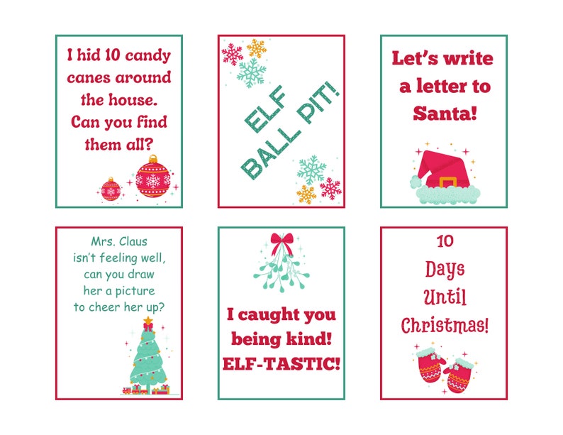 Elf Notes Elf Notes Printable Christmas Fun Elf Notes Elf Digital ...