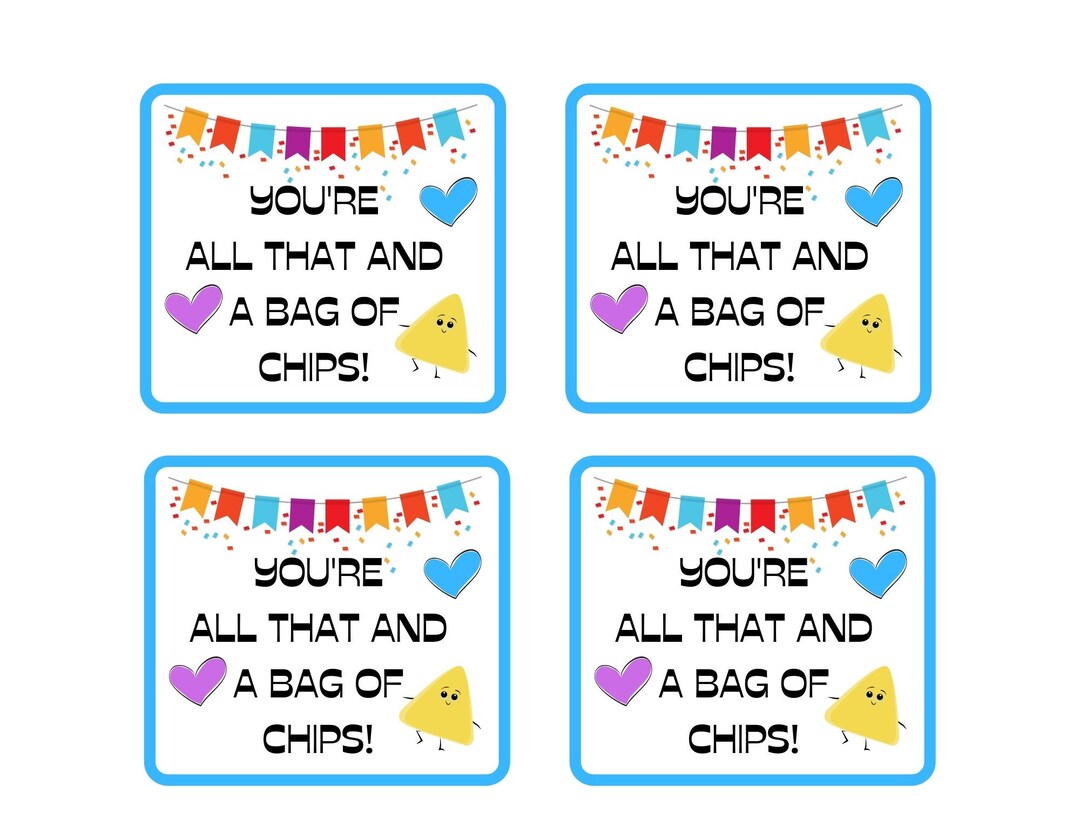 You're All That and a Bag of Chips! Chip Tag! - Etsy