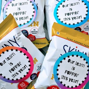 Our Team is POPPIN' This Year! Team Snack Tag! Sports Team Snack Tag ...