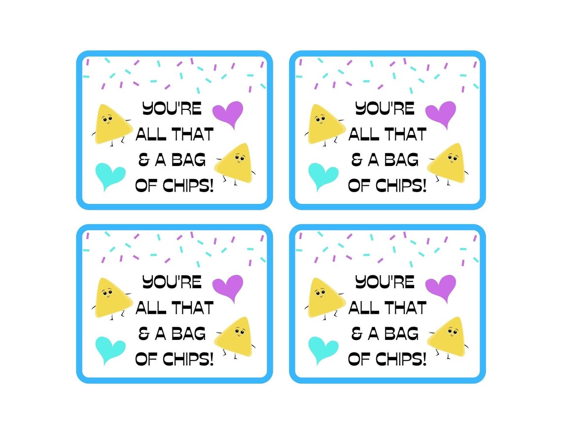 You're All That and a Bag of Chips! Chip Tag! - Etsy