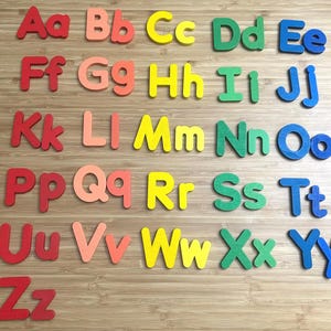 Colorful Wooden Uppercase Lowercase Alphabets Letters ABC Numbers ...