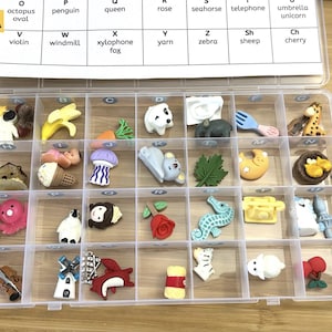 Montessori Language Objects ABC Miniatures Trinkets Box Set - Alphabet ...