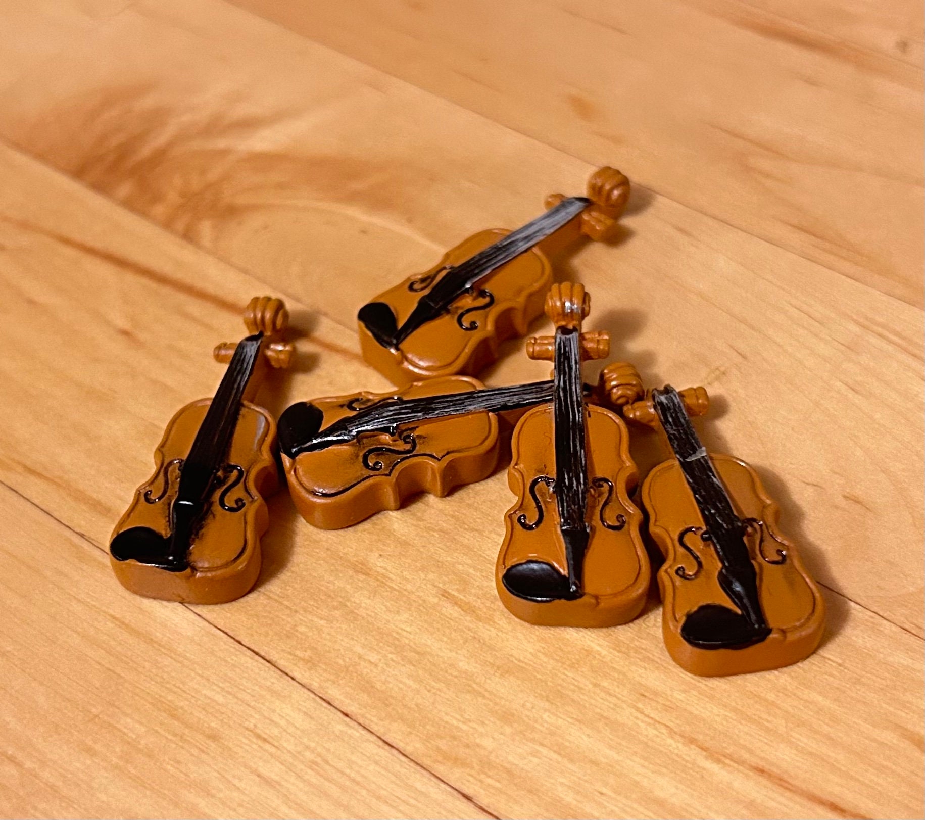 Violin - Miniature Montessori Language Object Trinket Resin Craft ...
