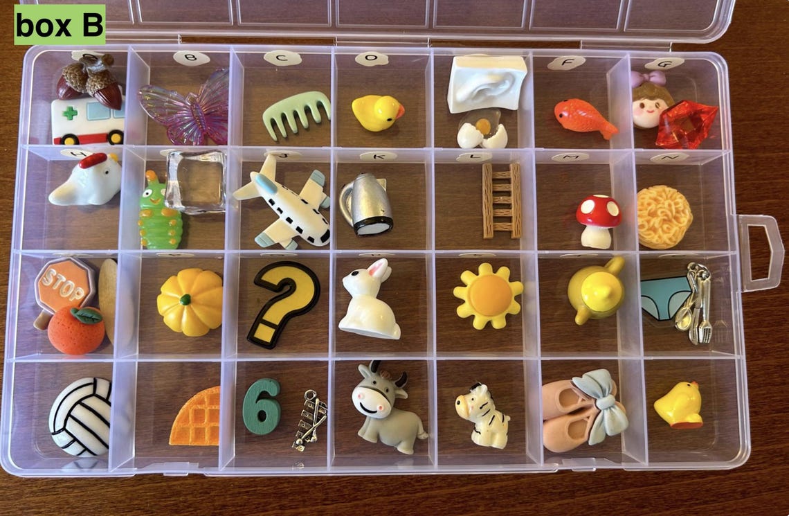 Montessori Language Objects ABC Miniatures Trinkets Box Set - Alphabet ...
