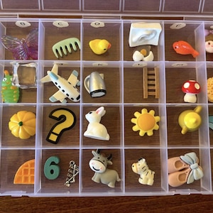 Montessori Language Objects ABC Miniatures Trinkets Box Set - Alphabet ...