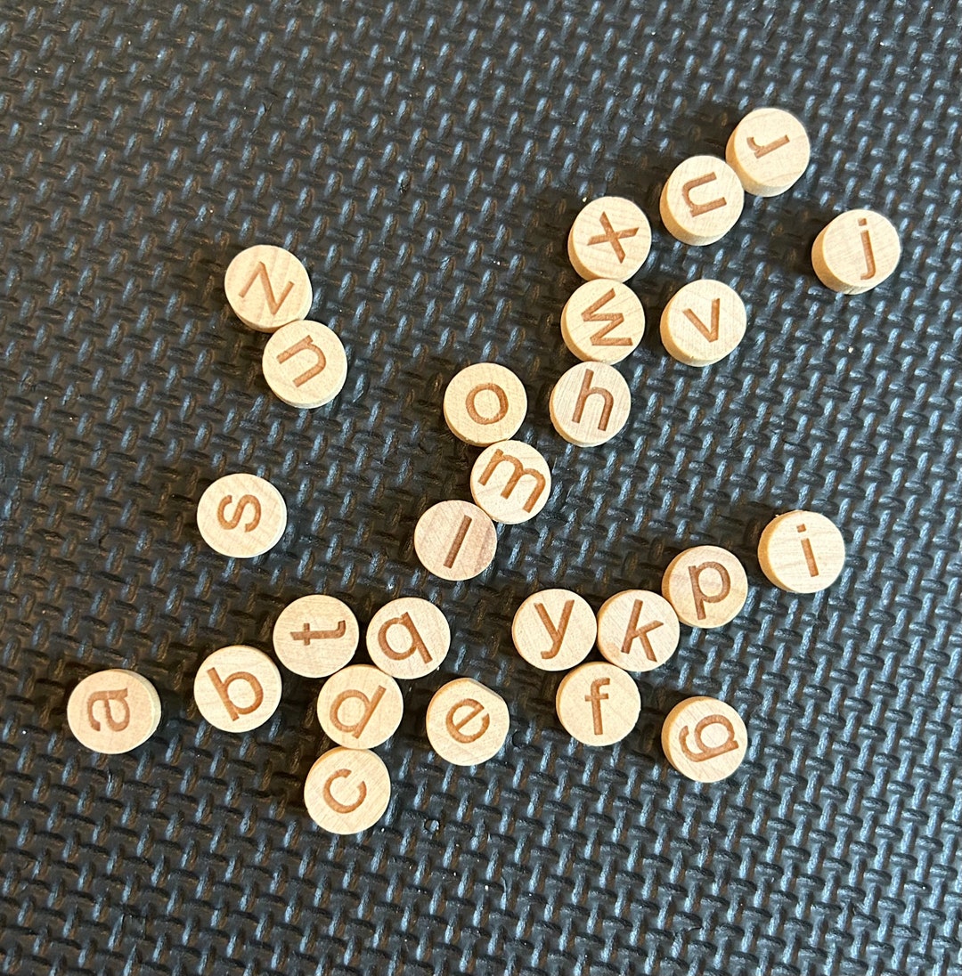 Wooden Round Letters Alphabets Craft Education - Etsy