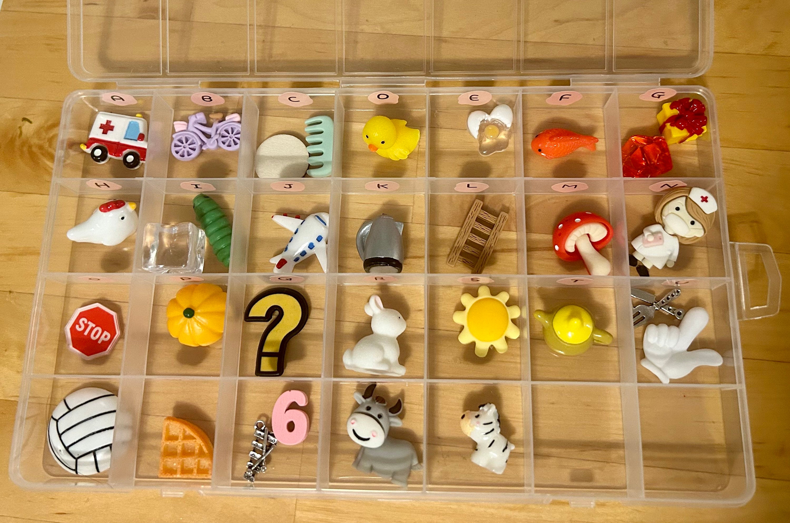 Montessori Language Objects ABC Miniatures Trinkets Box Set Alphabet ...