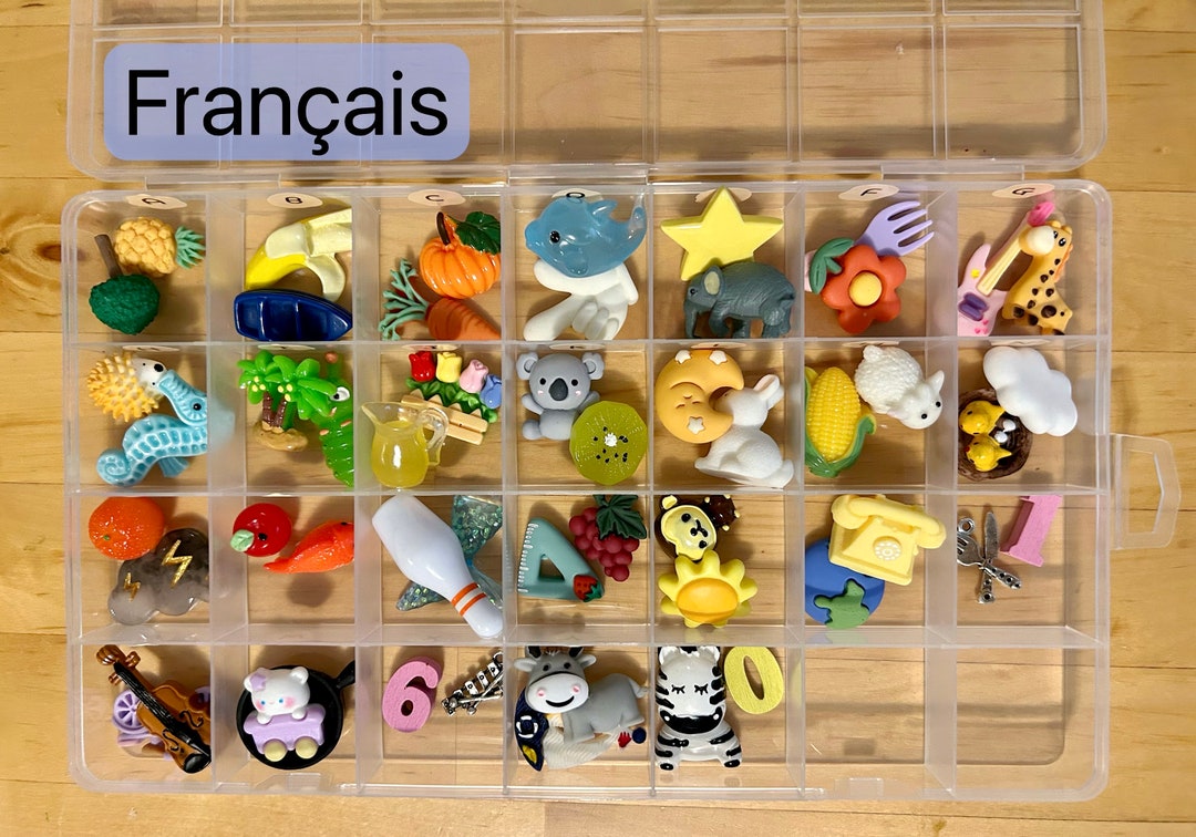 Montessori Language Objects ABC FRENCH Français Miniatures Trinkets Set ...