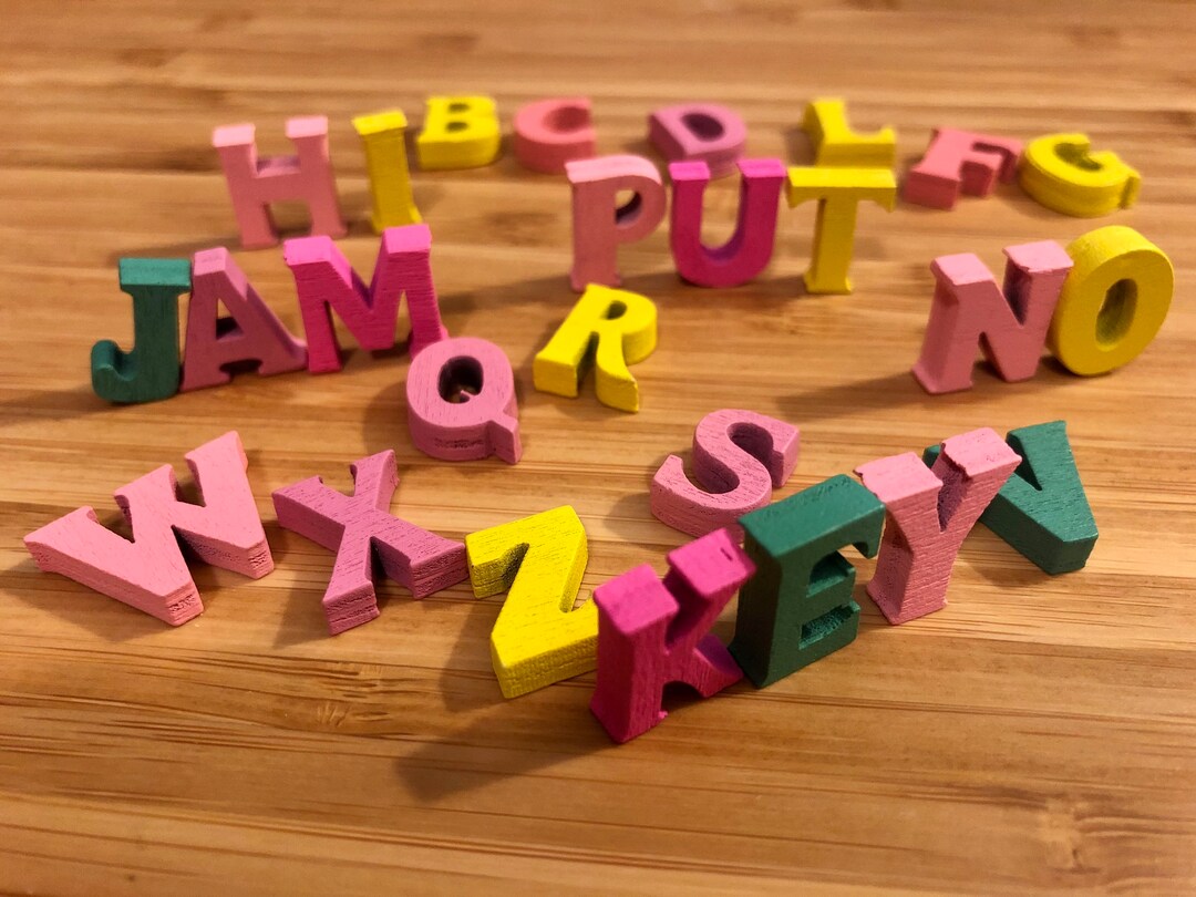 Wooden Alphabets Letters ABC Numbers Language Objects I Spy - Etsy