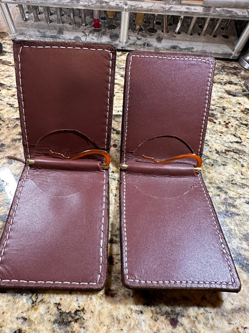 Leather Money Clip Wallet - Etsy