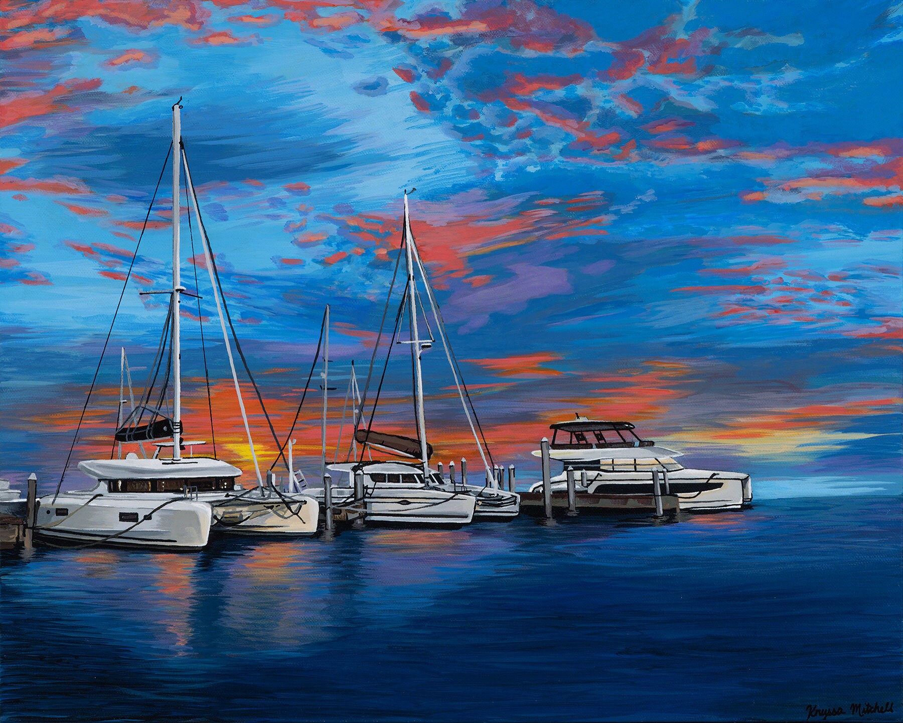 St. Pete Marina 8x10 In. Print - Etsy