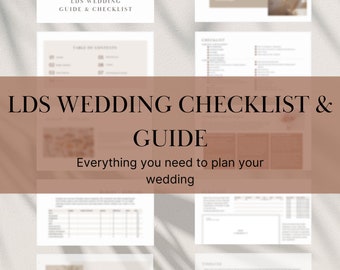 LDS Wedding Planner Printable Digital Copy PDF - Etsy