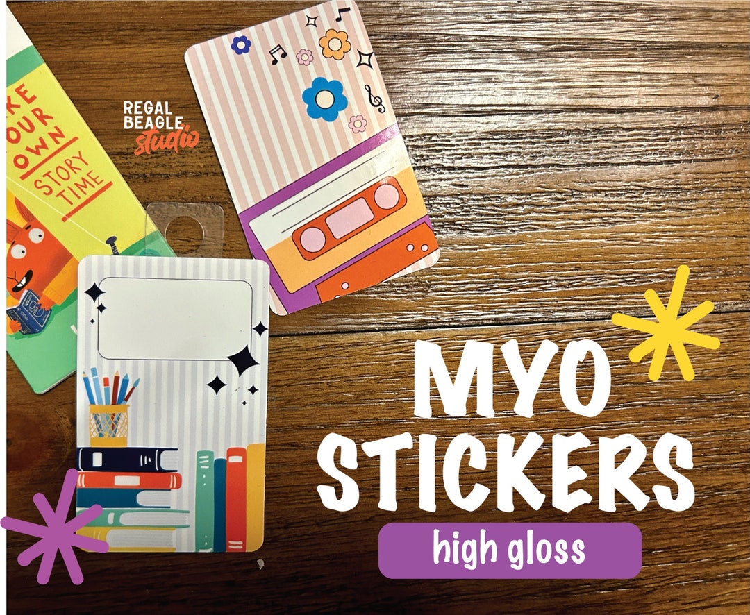 MYO Cards Sticker Printing - Gloss, Full Coverage Stickers Shipped to ...