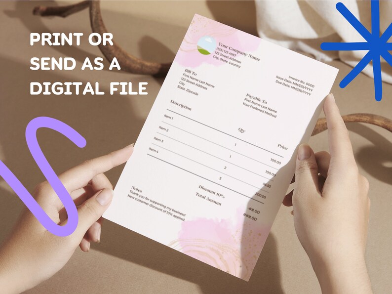 Business Invoice Template | Editable Canva File - Etsy