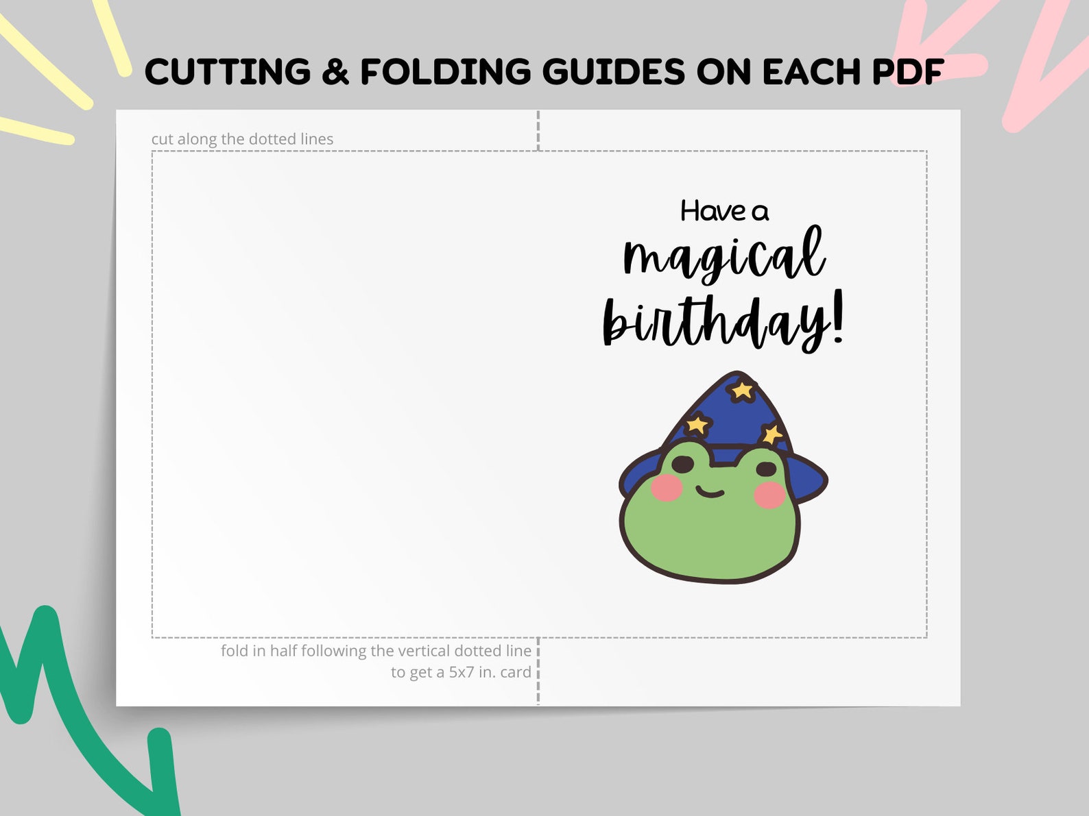 Printable Frog Birthday Card Pack | 5x7 Inches | Cute Frog Art - Etsy