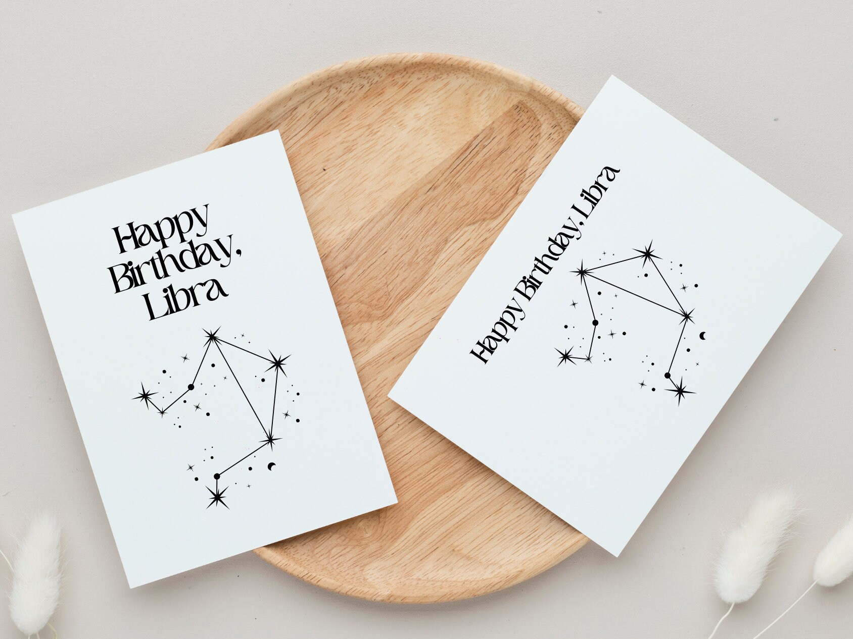 Printable Astrology Birthday Card Pack of 4 | Libra Zodiac ...