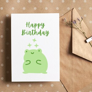 Printable Frog Birthday Card Pack | 5x7 Inches | Cute Frog Art - Etsy