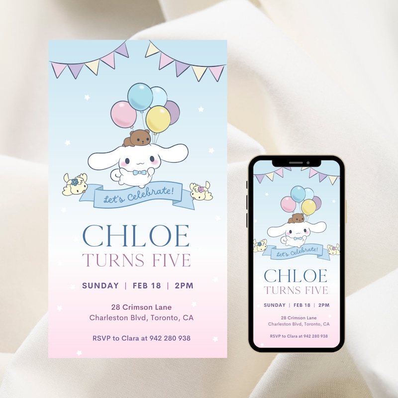 Cinnamon Roll Invite - Etsy UK