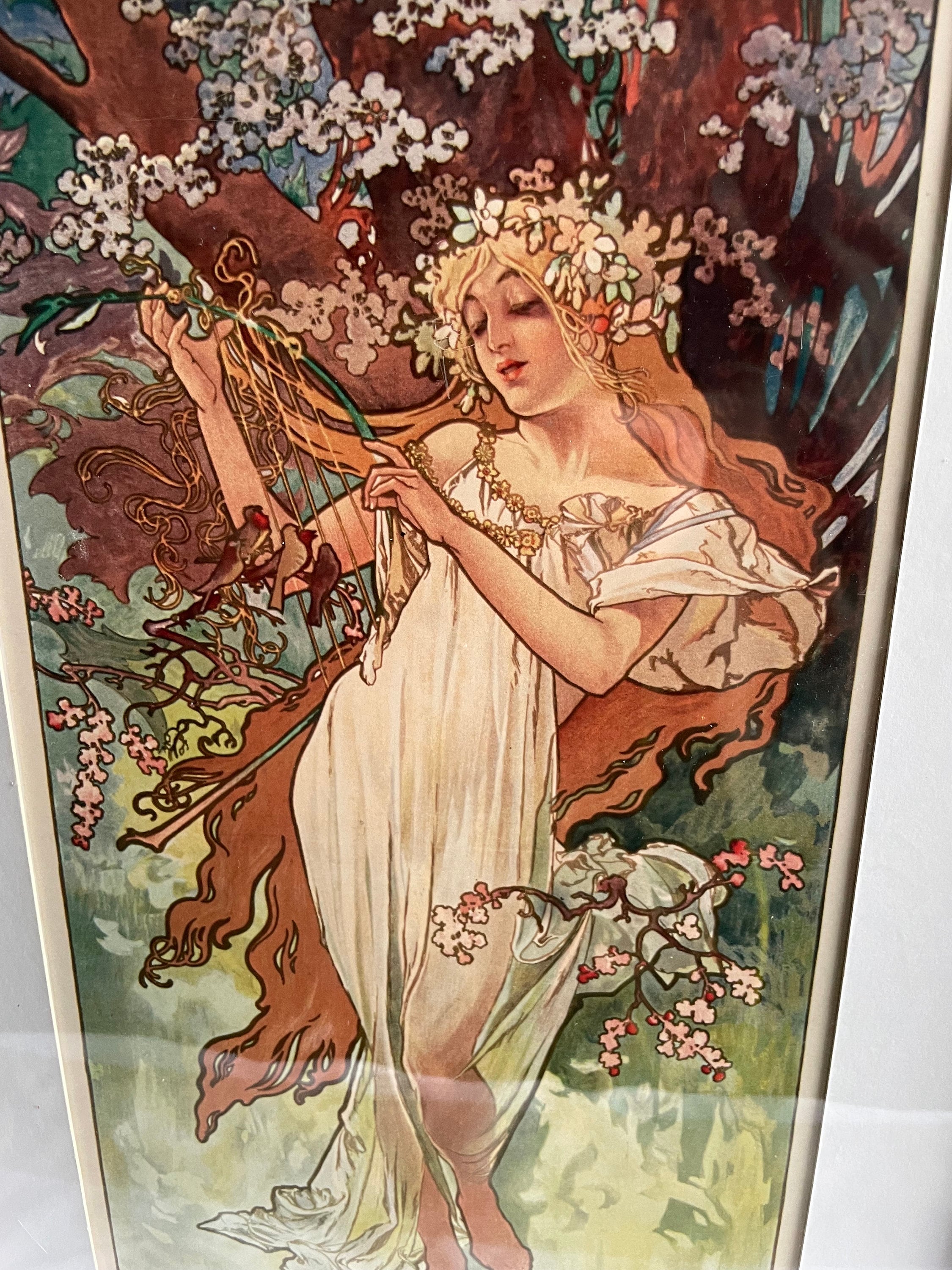 Alphonse Mucha Set of Four Seasons Prints Spring Summer Autumn Winter ...
