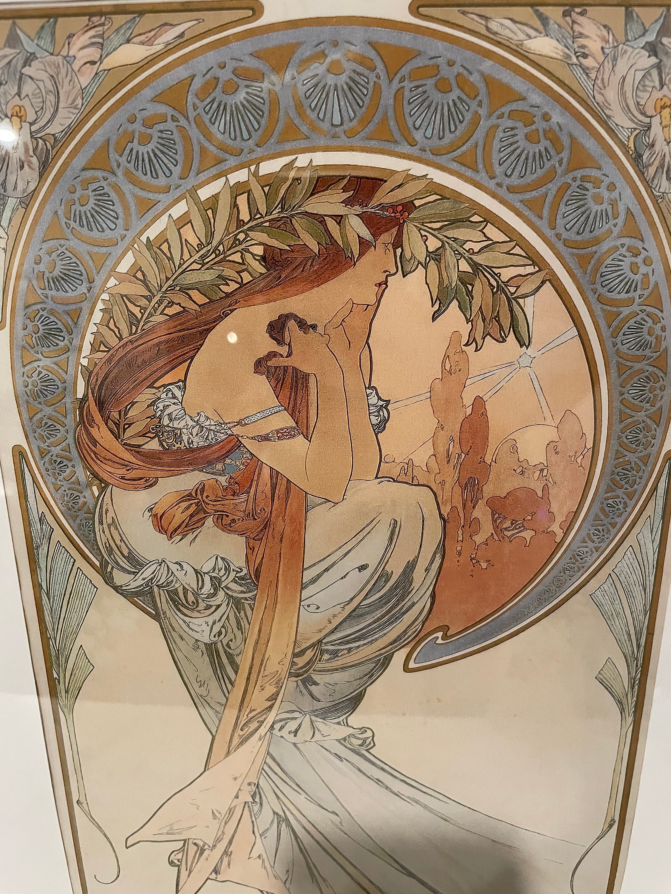 Alphonse Mucha Poetry the Arts Series Framed Print Art Nouveau 12x15 ...