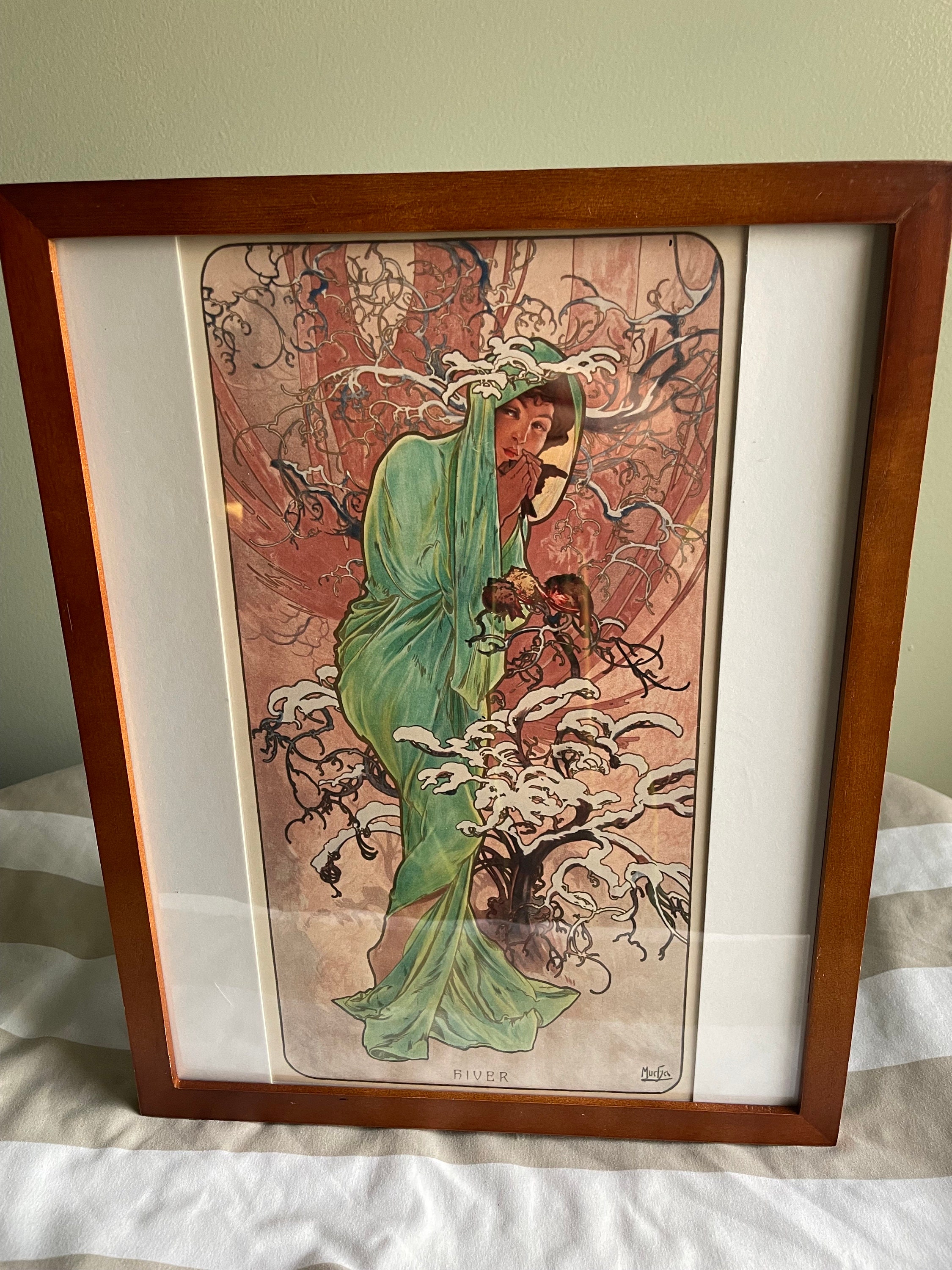 Alphonse Mucha Winter Framed Print Seasons Art Nouveau 12x15 - Etsy