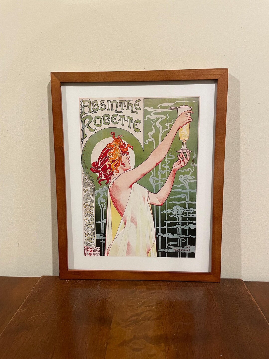 Absinthe Robette Framed Poster Print 12x15 Henri Privat Livemont ...