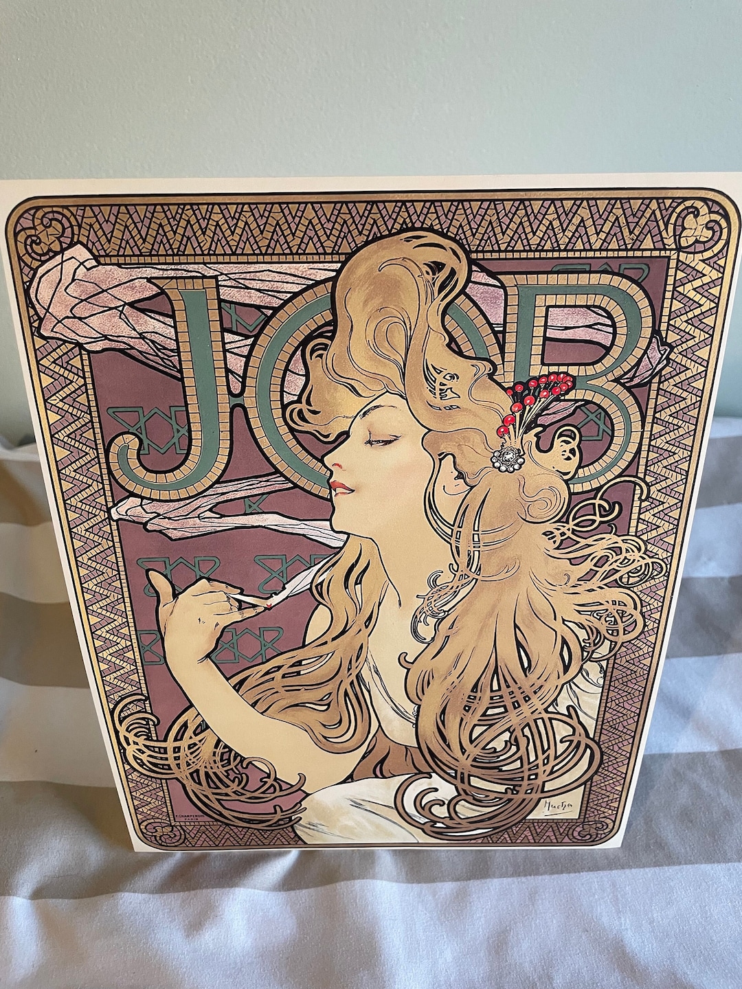 Alphonse Mucha Job Cigarette Paper 1896 Advertisement 8.5x11 Art Print ...