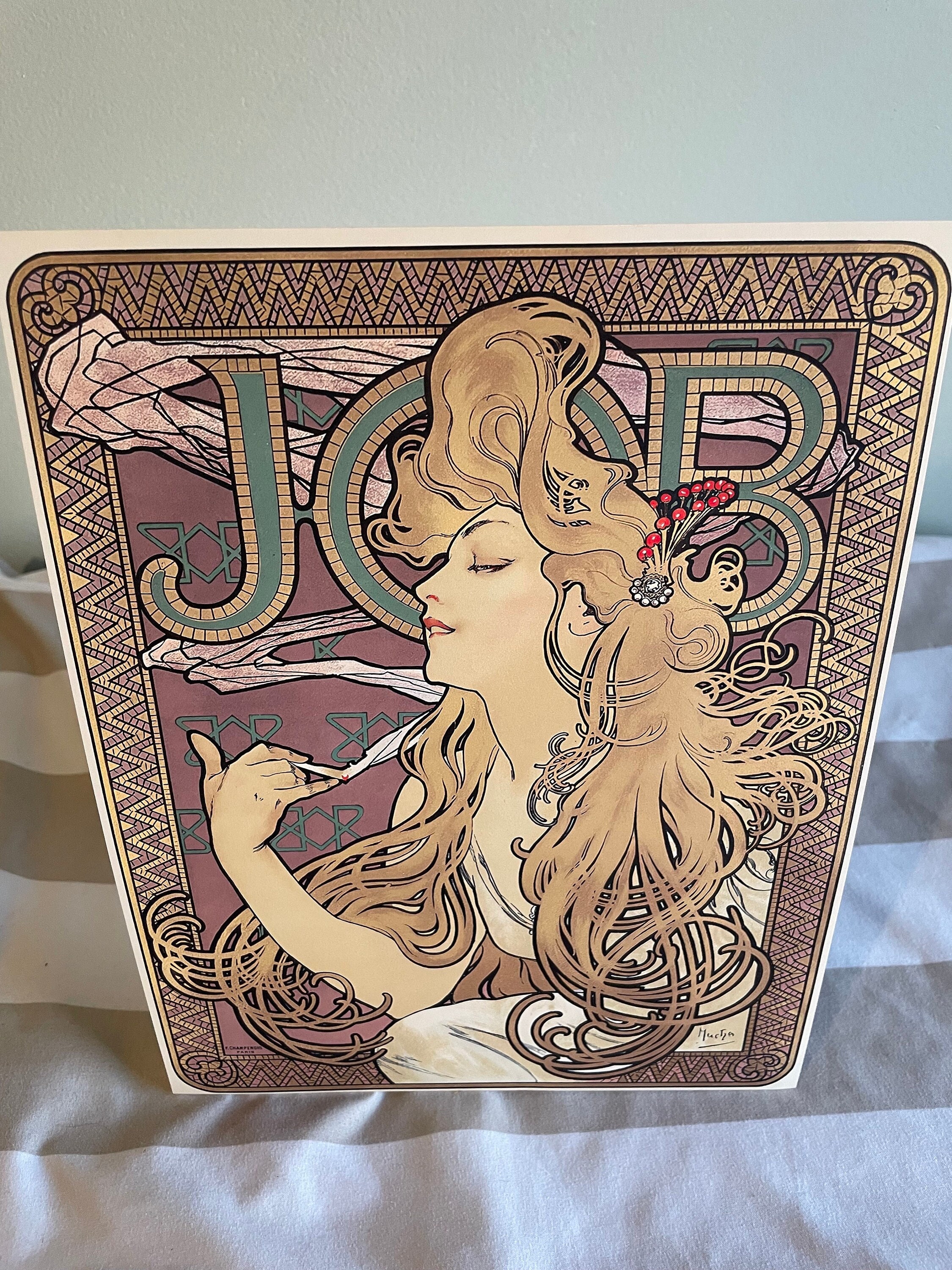 Alphonse Mucha Job Cigarette Paper 1896 Advertisement 8.5x11 Art Print ...