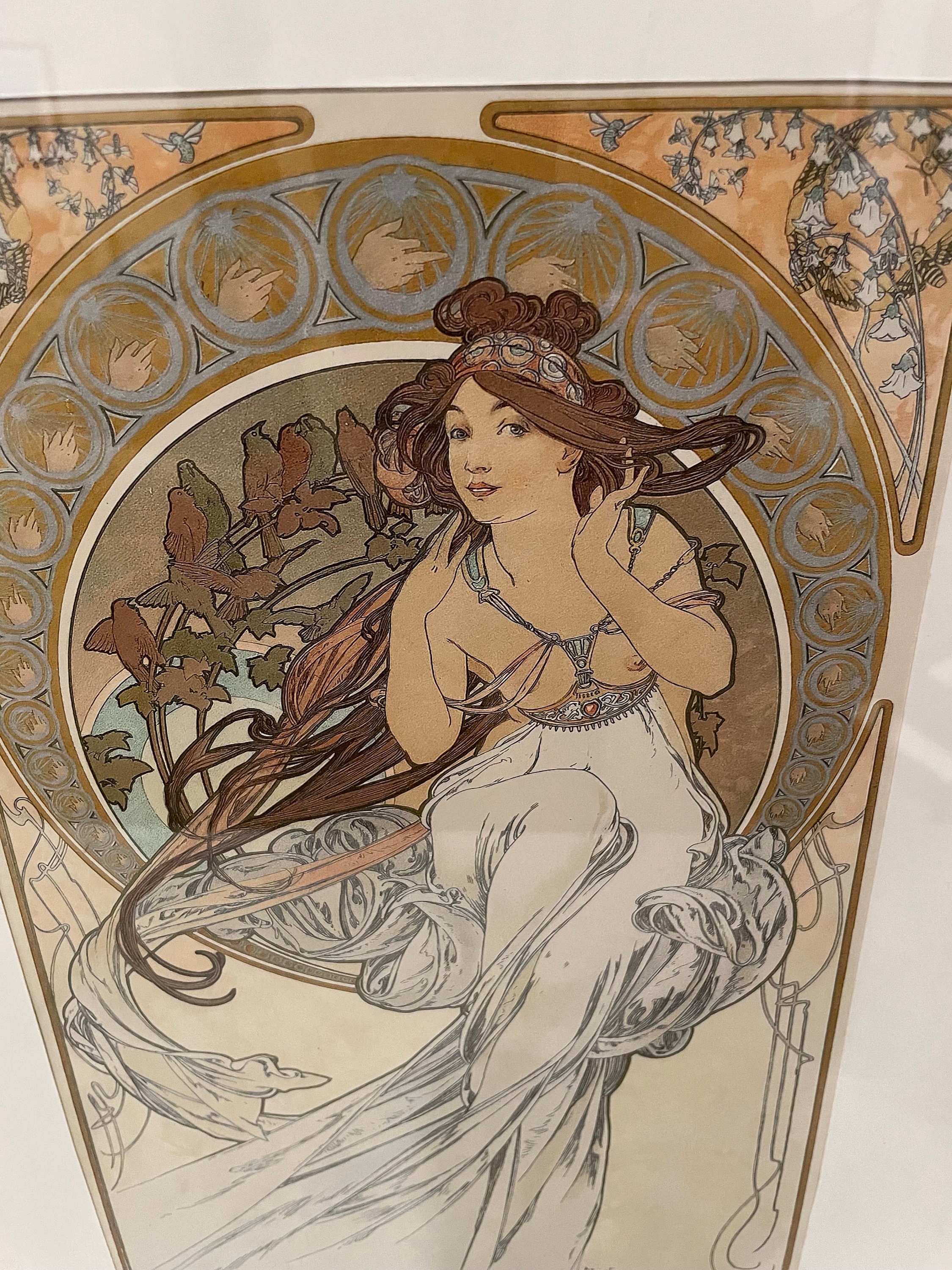 Alphonse Mucha Music the Arts Series Framed Print Art Nouveau 12x15 ...