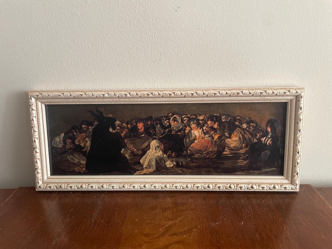 Francisco De Goya Witches Sabbath Great He-goat Framed Art Print 13x5 ...