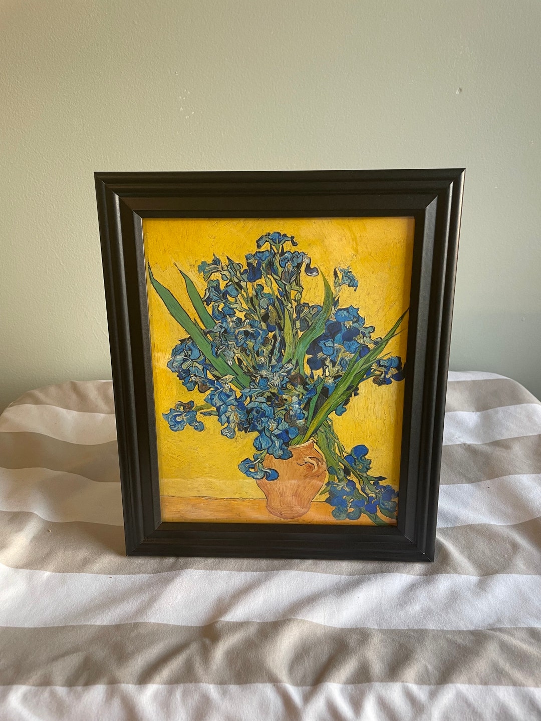 Vincent Van Gogh 1890 Irises Framed Print Post-impressionist Black ...