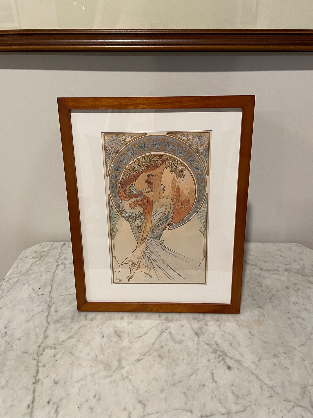 Alphonse Mucha Poetry the Arts Series Framed Print Art Nouveau 12x15 ...