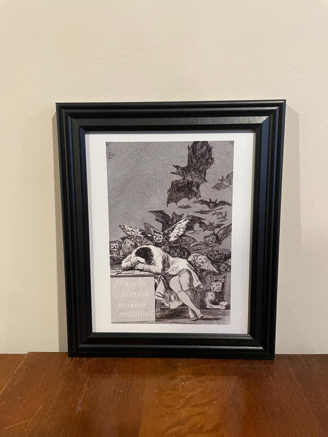 Francisco De Goya the Sleep of Reason Produces Monsters Black Framed ...