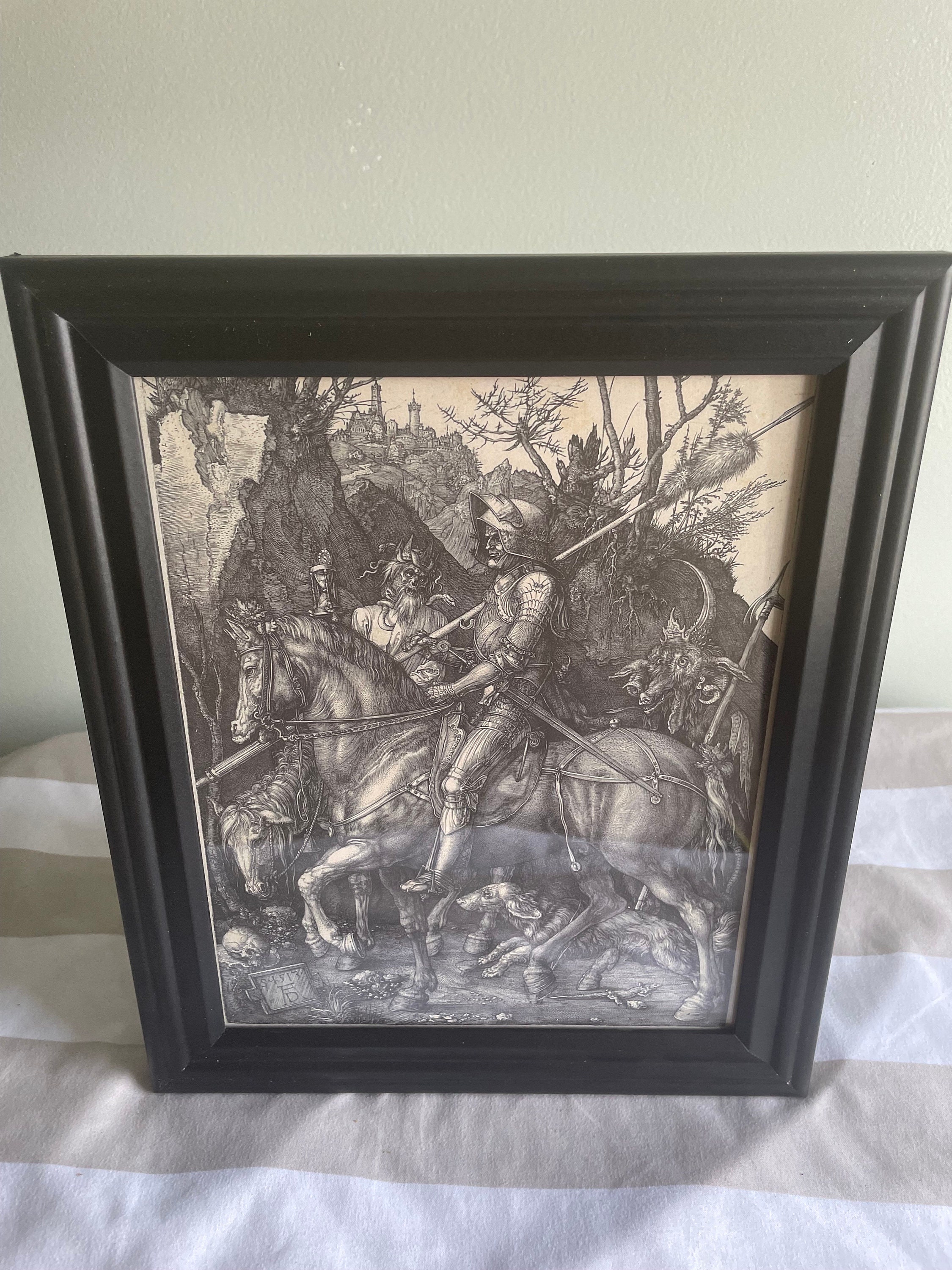 Albrecht Durer Knight Death and Devil Framed Print 10x12 Black Frame ...