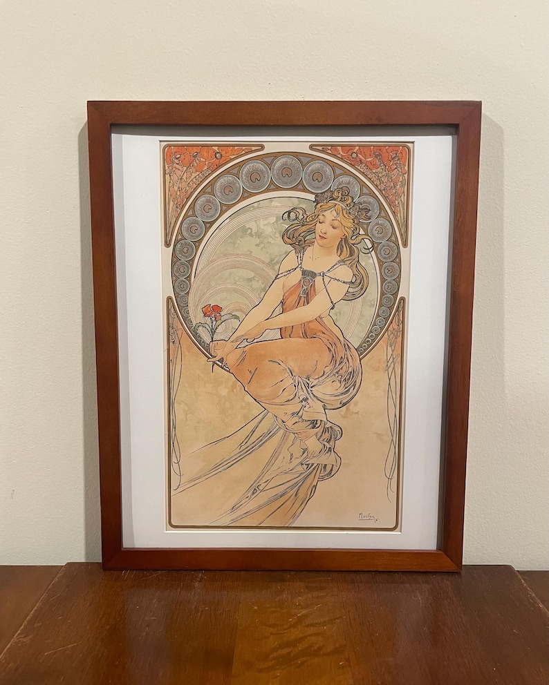 Alphonse Mucha the Arts Series Set of 4 Framed Prints Muses of Dance ...