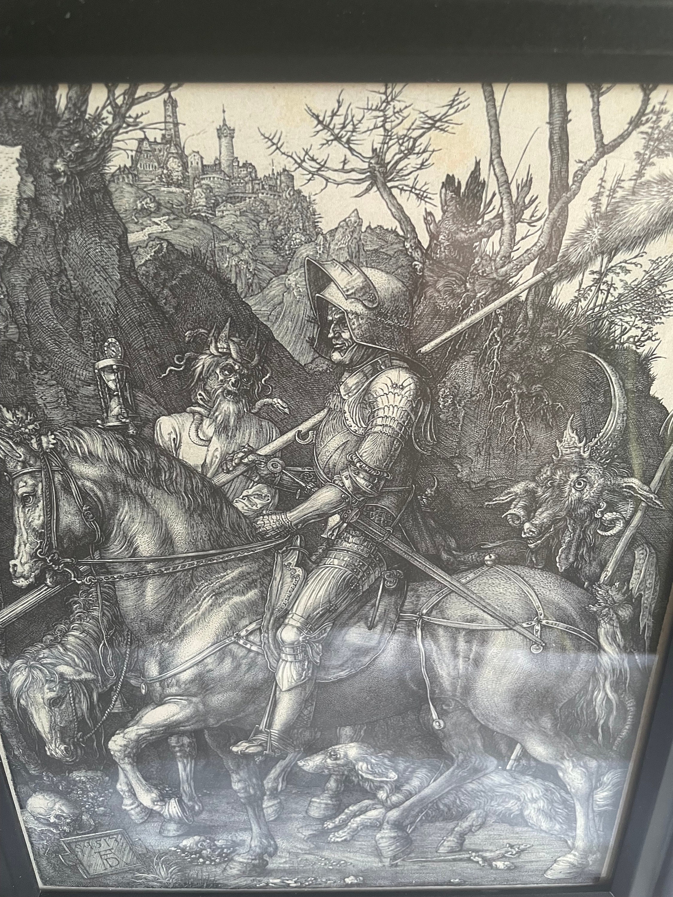 Albrecht Durer Knight Death and Devil Framed Print 10x12 Black Frame ...